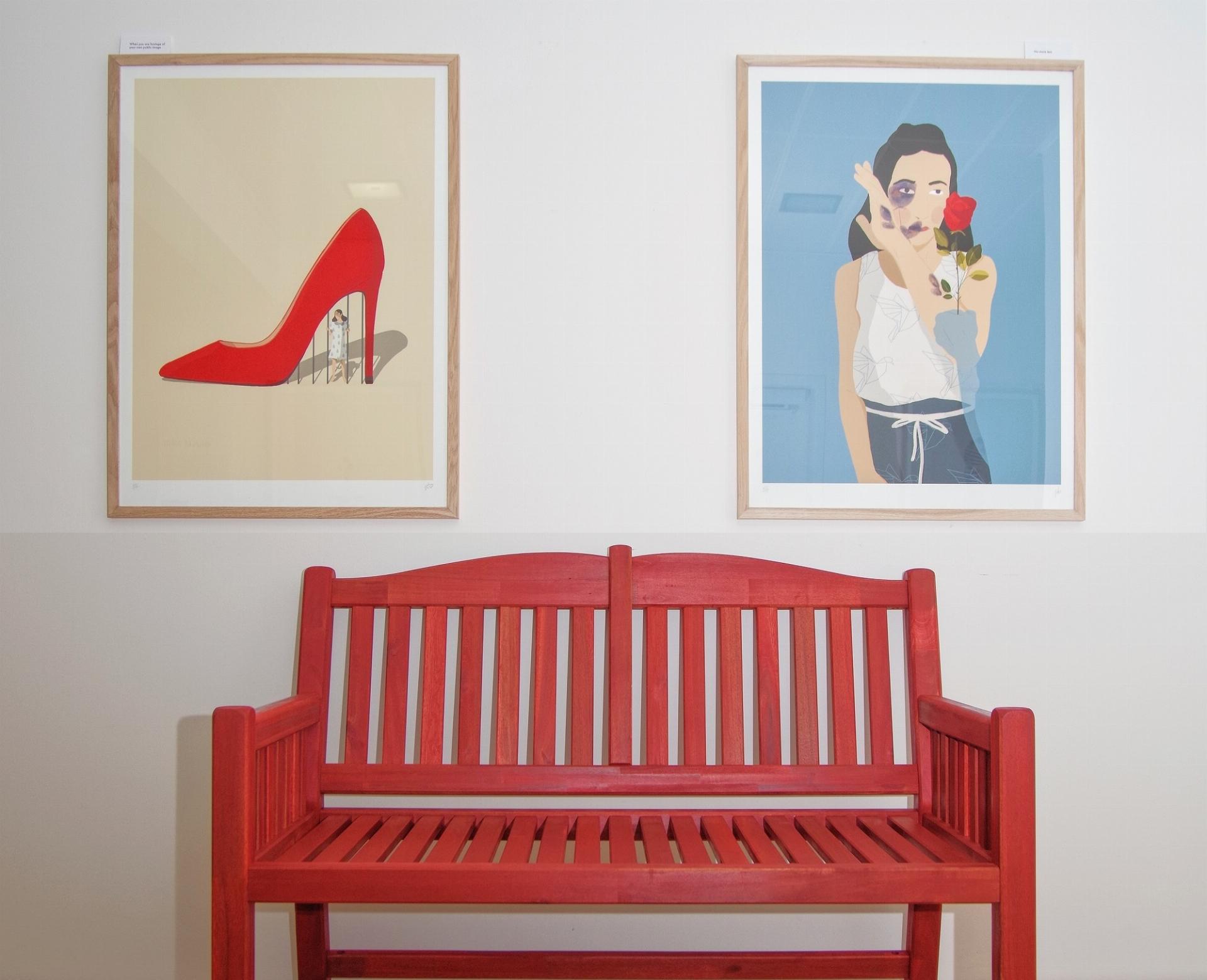 The Permanent Mission in Vienna joins the Red Benches initiative and exhibits the works of artist Giulia Neri Rappresentanza Permanente d Italia presso le Organizzazioni Internazionali Vienna